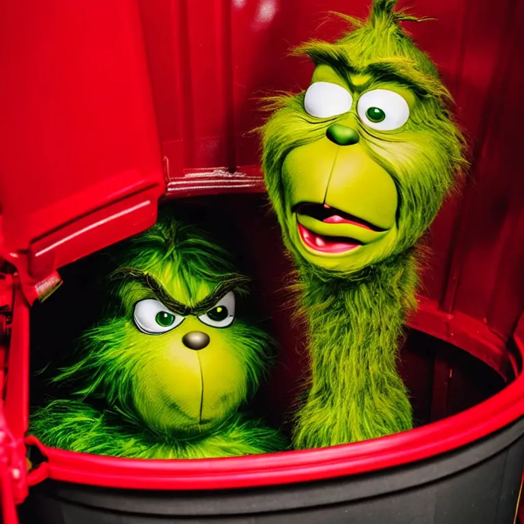 The grinch at a pool party | OpenArt