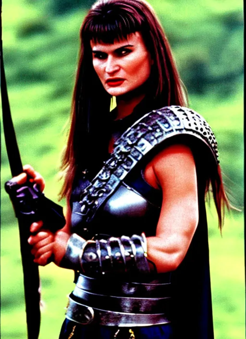 Sophie Aldred as Xena Warrior Princess, color photog... | OpenArt