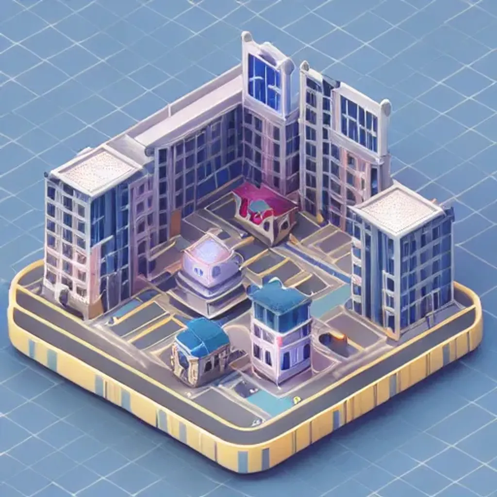 Tiny cute isometric city building, soft smooth light... | OpenArt