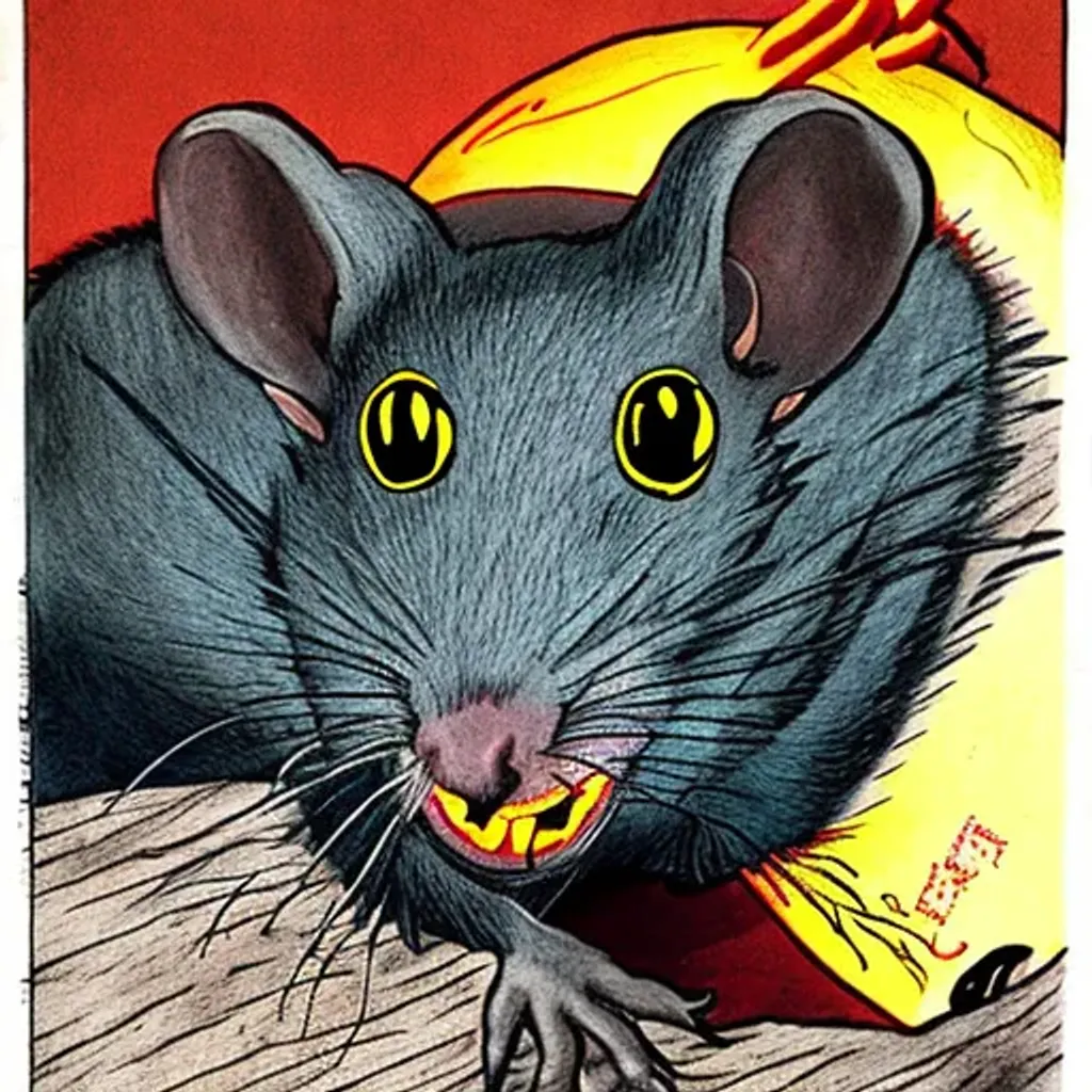 Huge Vampire Rat, looking_at_viewer, yellow_eyes, Fr... | OpenArt