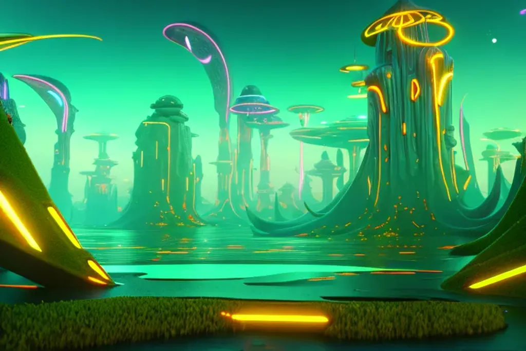 Joyful alien civilization splash art, mystical erudi... | OpenArt