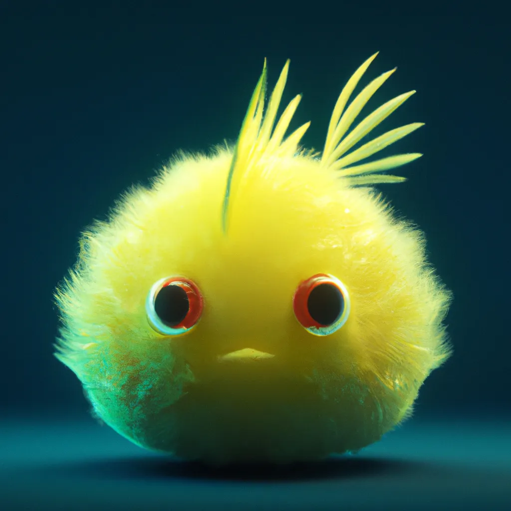 cutest extra fluffy 3d Lemon creature on earth with... | OpenArt
