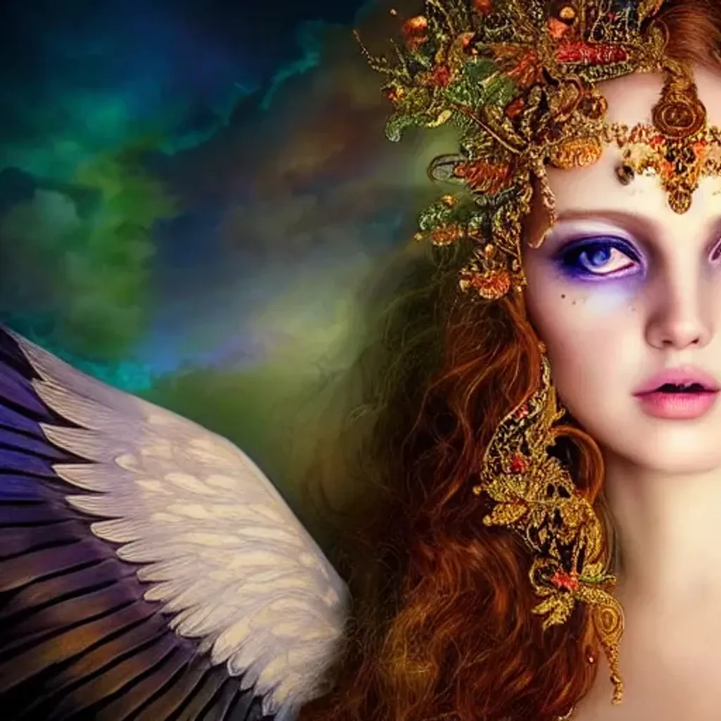 beautiful heavenly Angelic Goddess, highly detailed,... | OpenArt