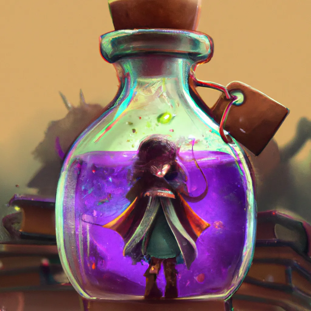 a magic potion that shrinks people, digital art | OpenArt