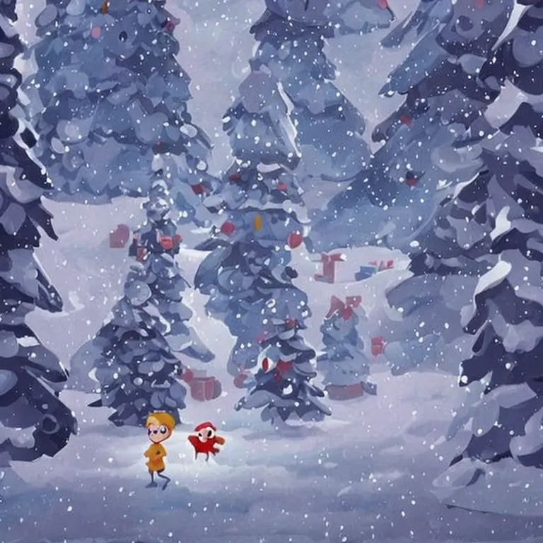 a white christmas in modern pixar style | OpenArt