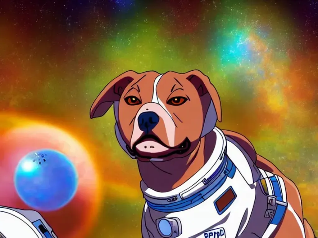 illustration, puppy in a spaceship, cartoon, pastel... | OpenArt