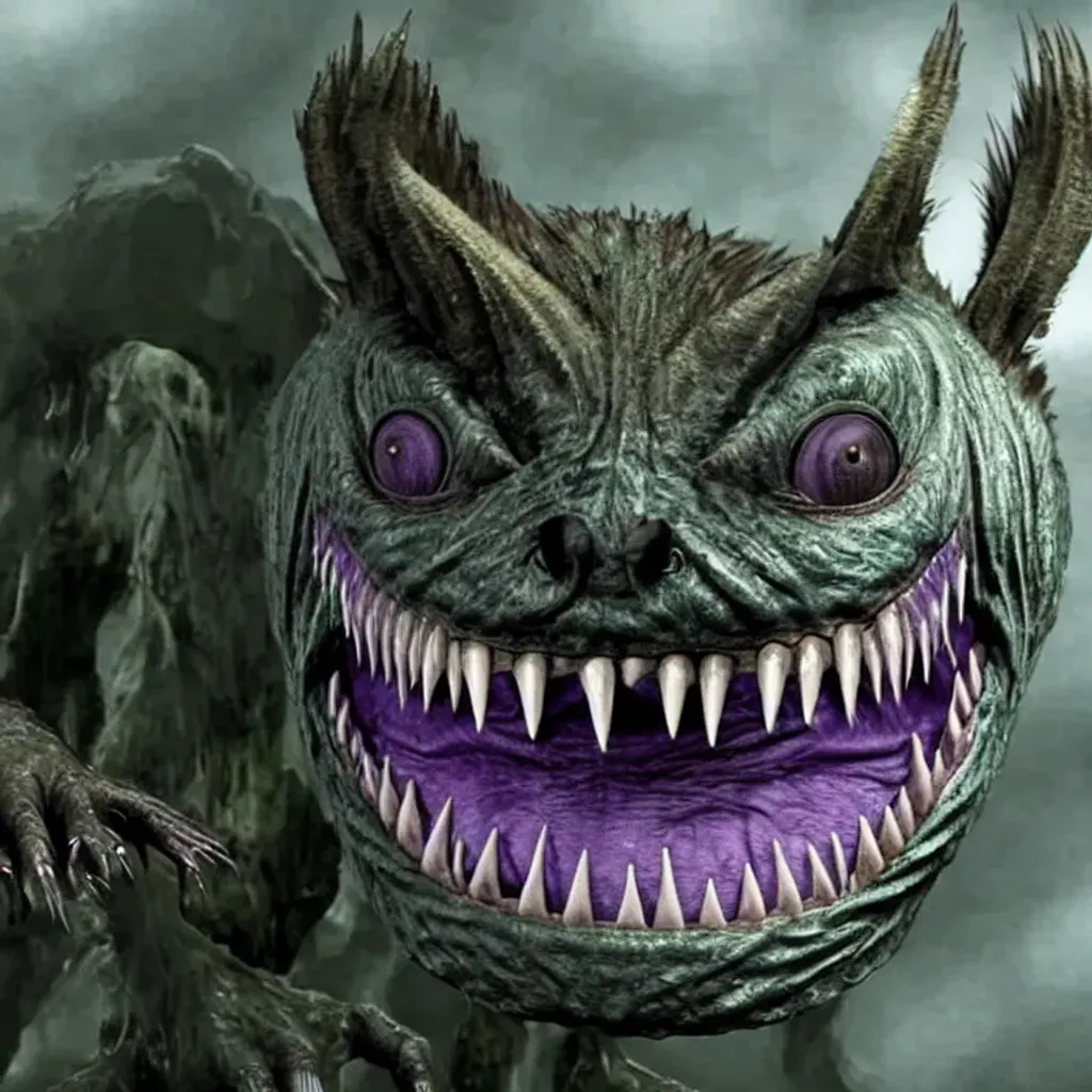 The creature jumped over Katch. The monster was very... | OpenArt