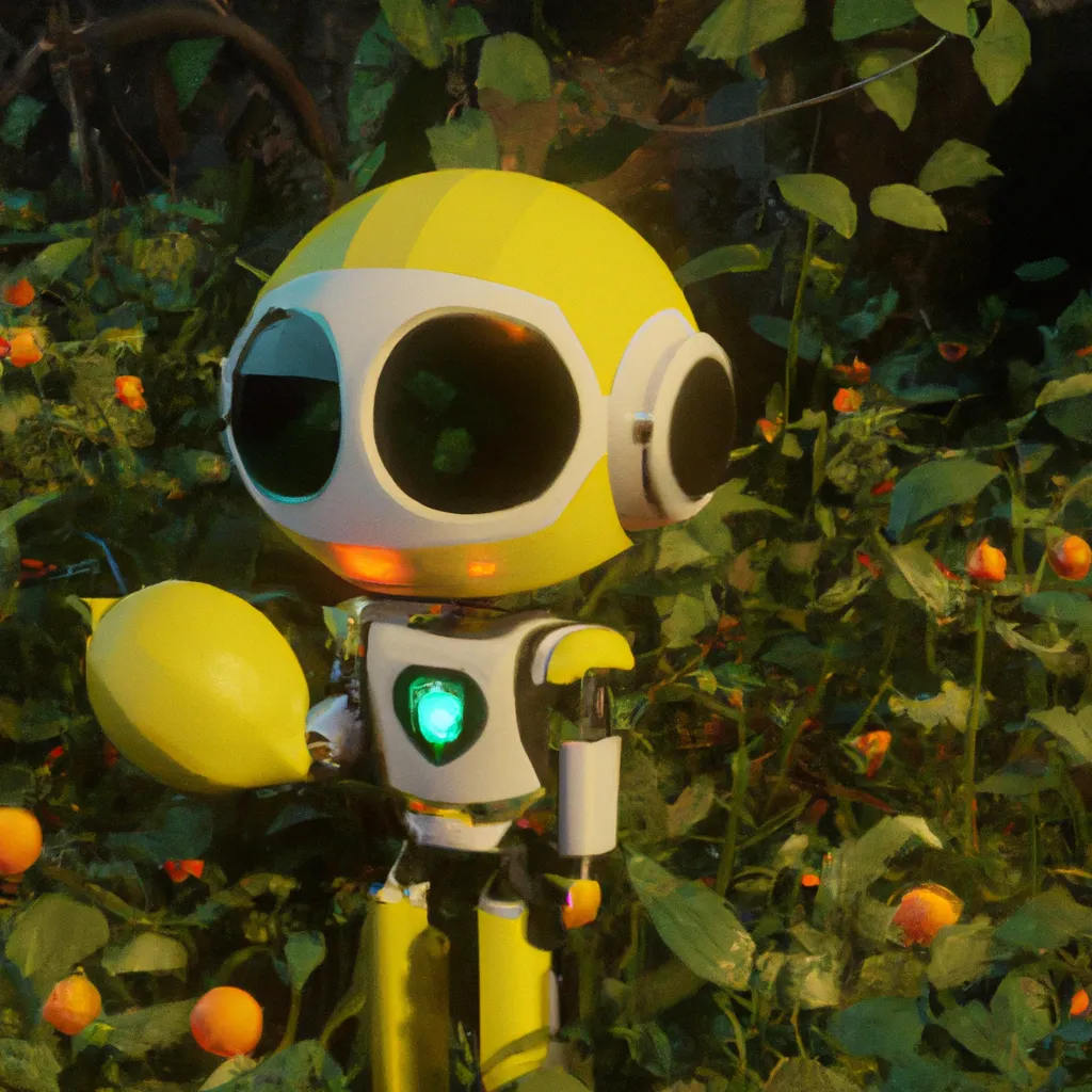 lemon character robot flowerpunk dystopian blender l... | OpenArt