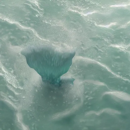 HD hi-res photorealistic, Sentient Seafoam, water el...