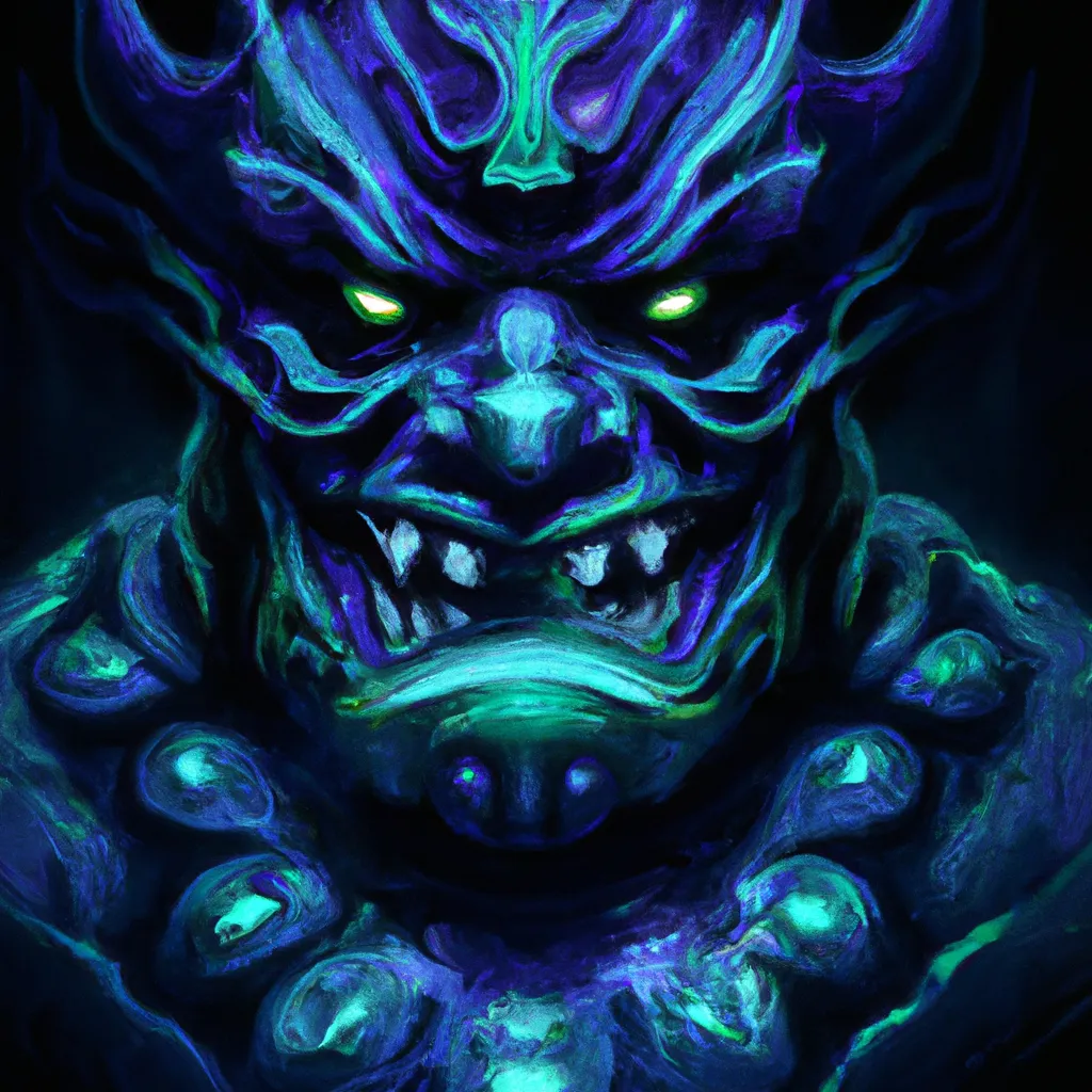 "Imposing Oni : terrifying Japanese demon : highly d... | OpenArt