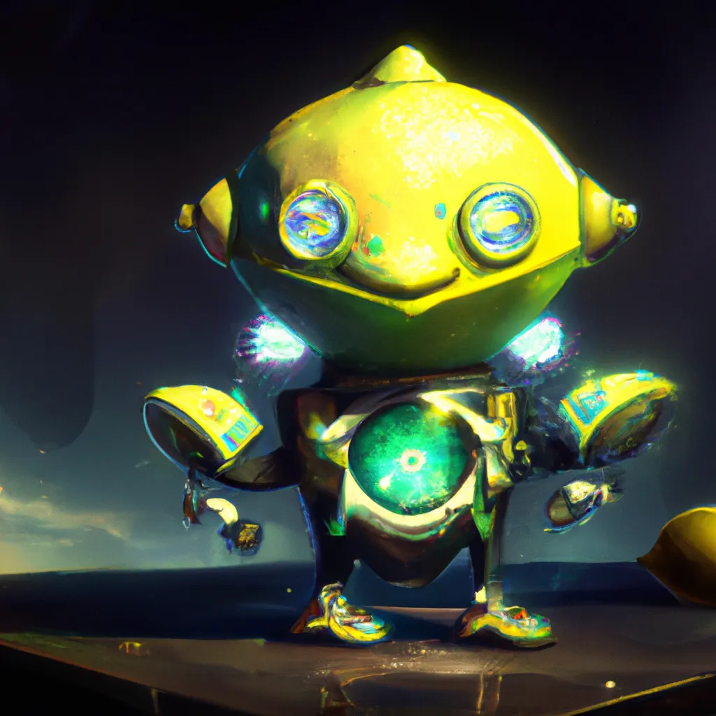 photo of a cute cuddly happy lemon knight character... | OpenArt