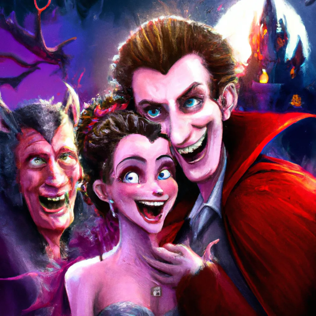 Face of a joking laughing vampire with sharp teeth a... | OpenArt