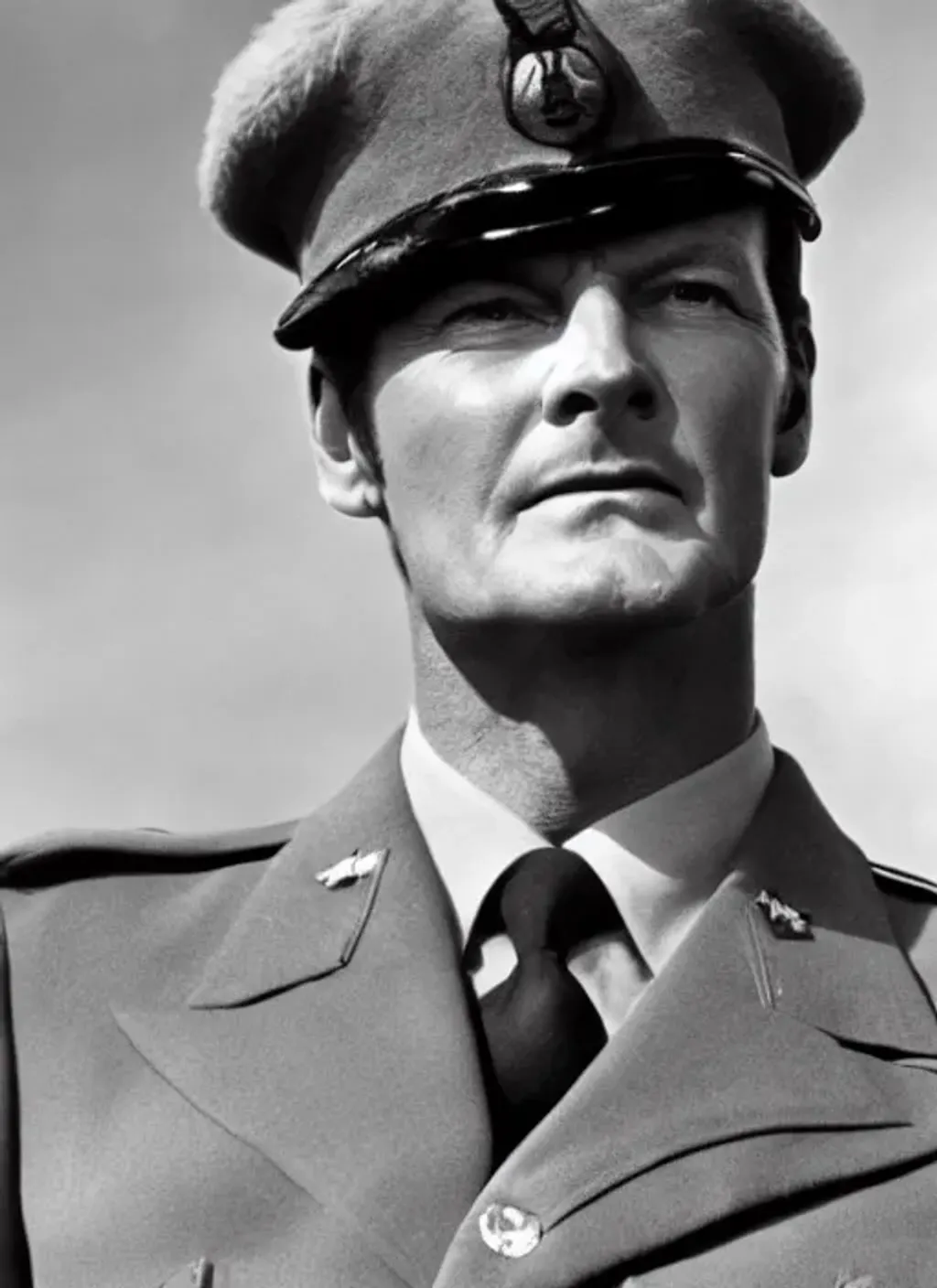 Photograph of Roger Moore as a soldier in World War... | OpenArt