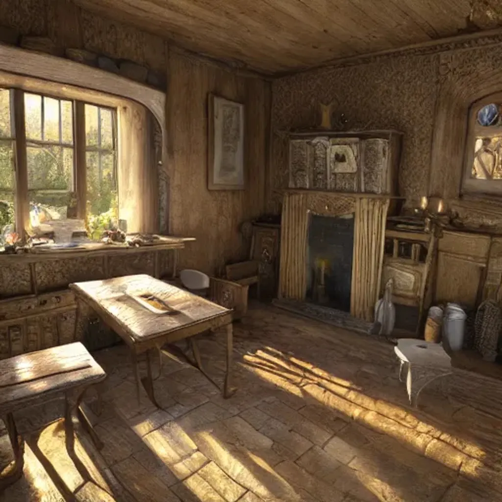 Tragic photo of magical cottage interior. Award-winn... | OpenArt