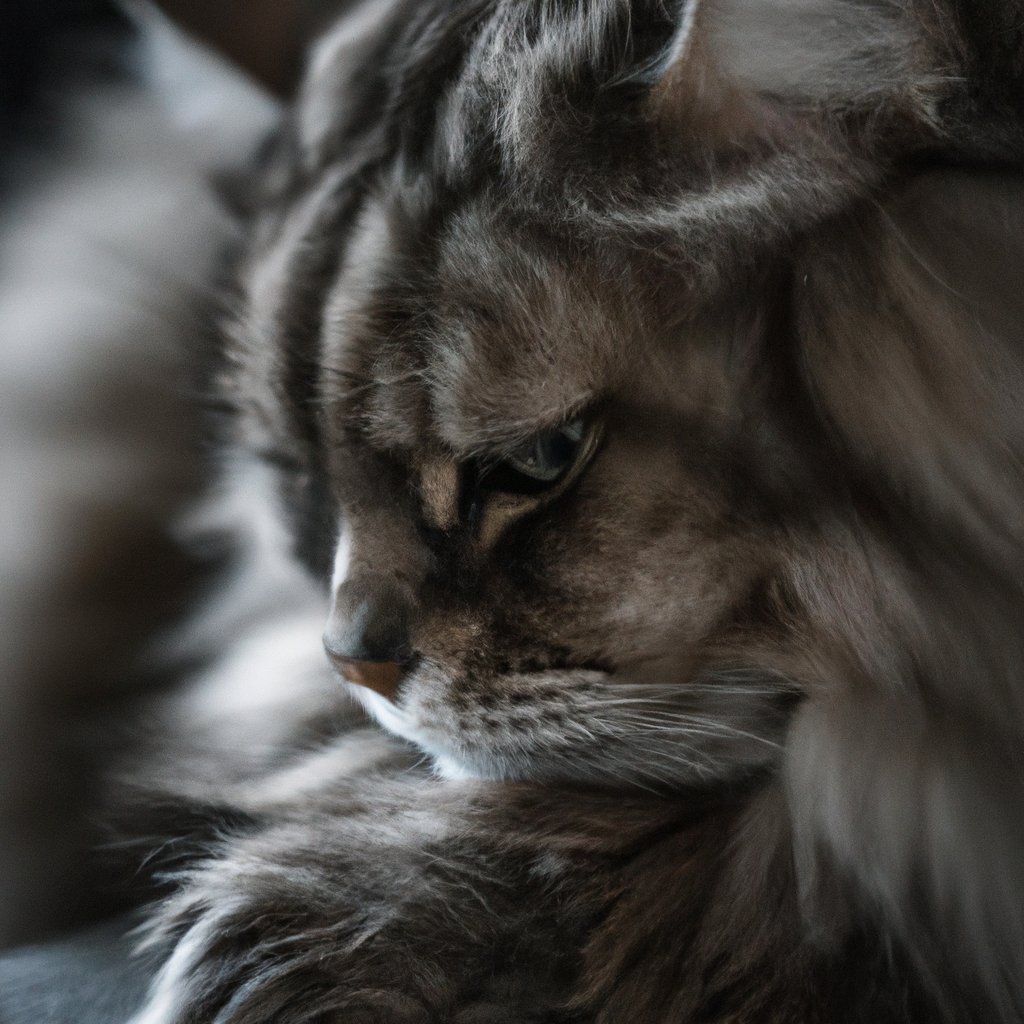 Depressive, sad and melancholic cat, renaissance pai... | OpenArt