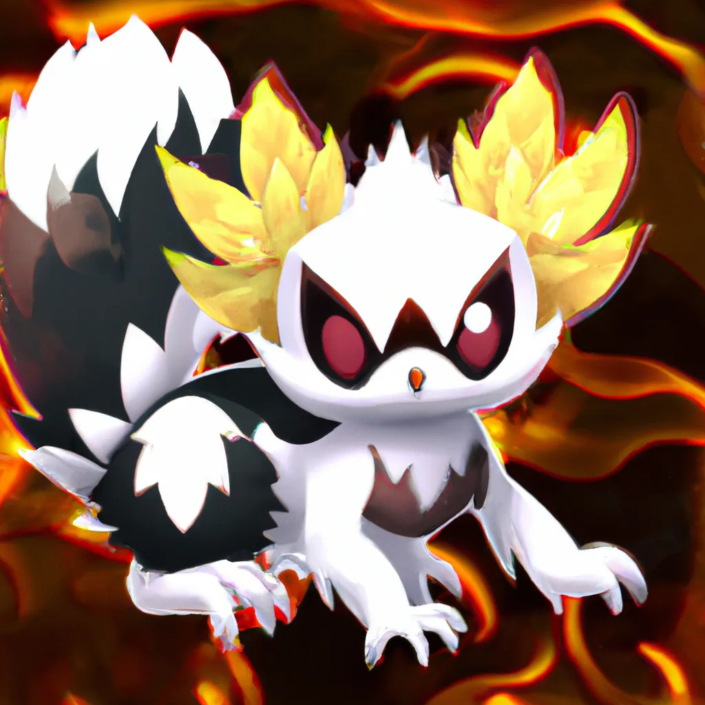 skunk pokemon, spotted skunk, fire and ghost type po... | OpenArt