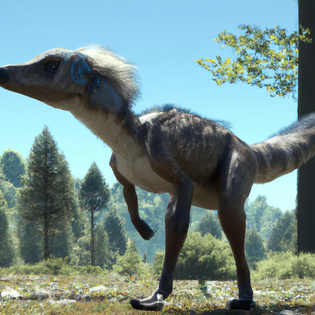 a dinosaur chimera look similar to a wolf. pre-hist... | OpenArt