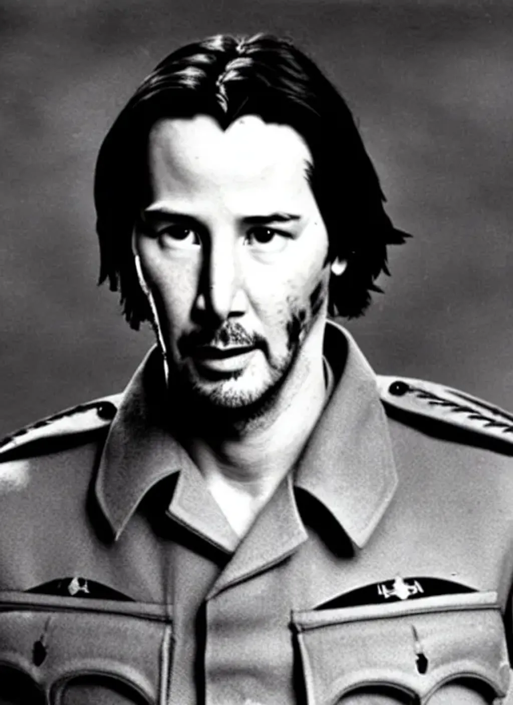 Photograph of Keanu Reeves as a soldier in World War... | OpenArt