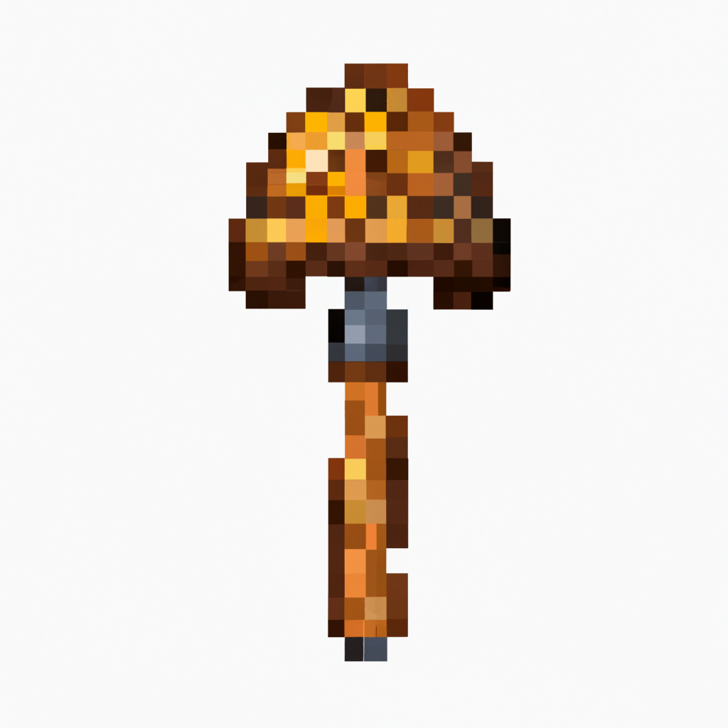 pixelart rpg wooden pick icon in minecraft texture s... | OpenArt