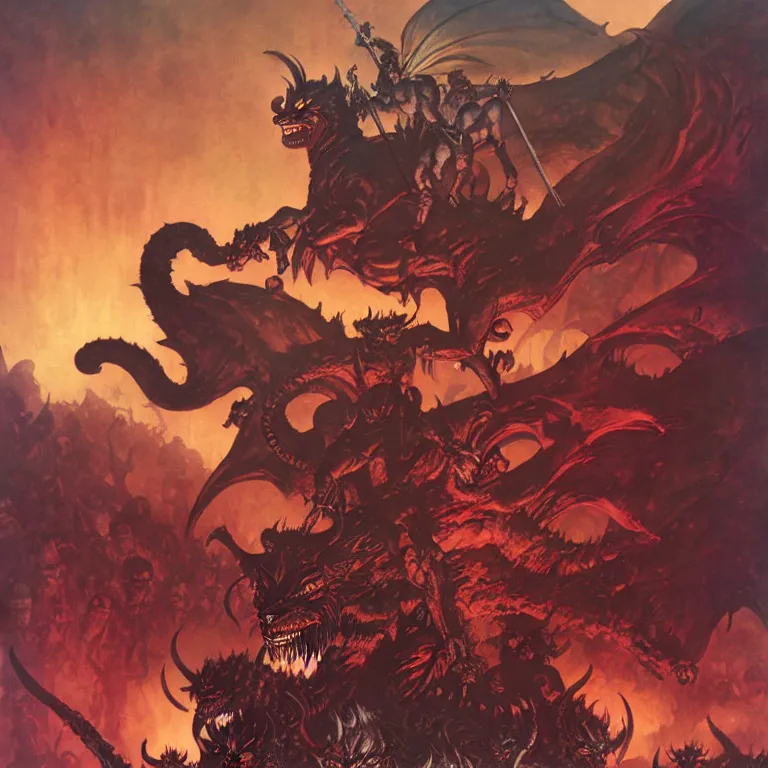 Demon terror cruelty elves of Slaanesh ride giant de... | OpenArt