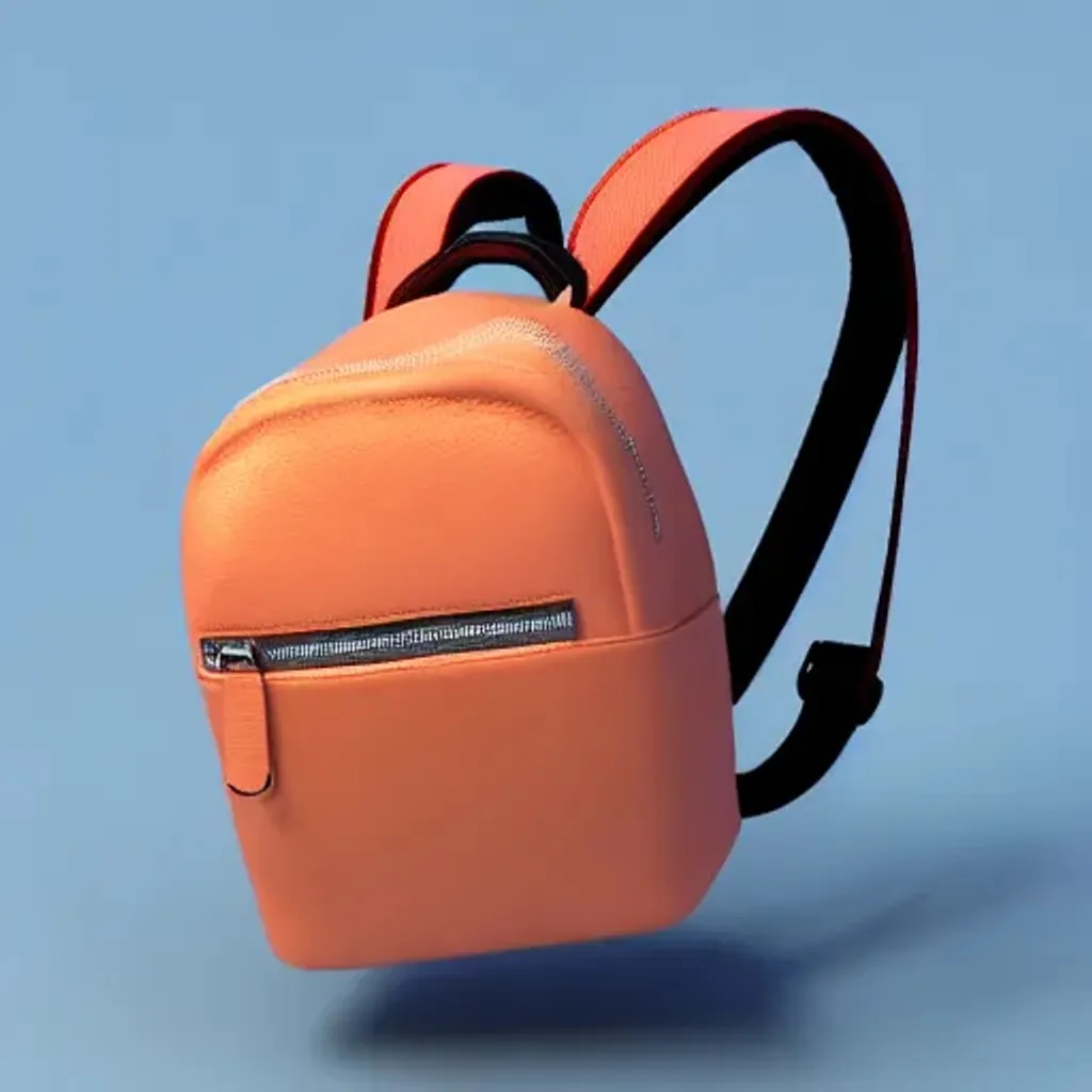 Tiny cute isometric backpack, soft smooth lighting,...