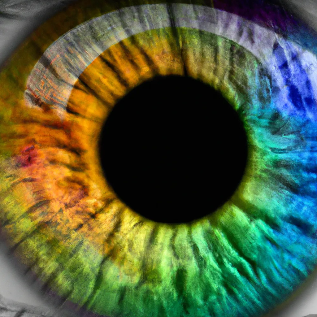 Close up of a human iris extremely detailed with all... | OpenArt