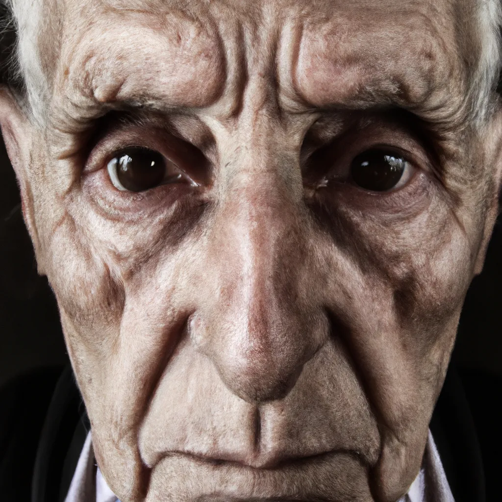 the sorrowful emotion on an old men face | OpenArt