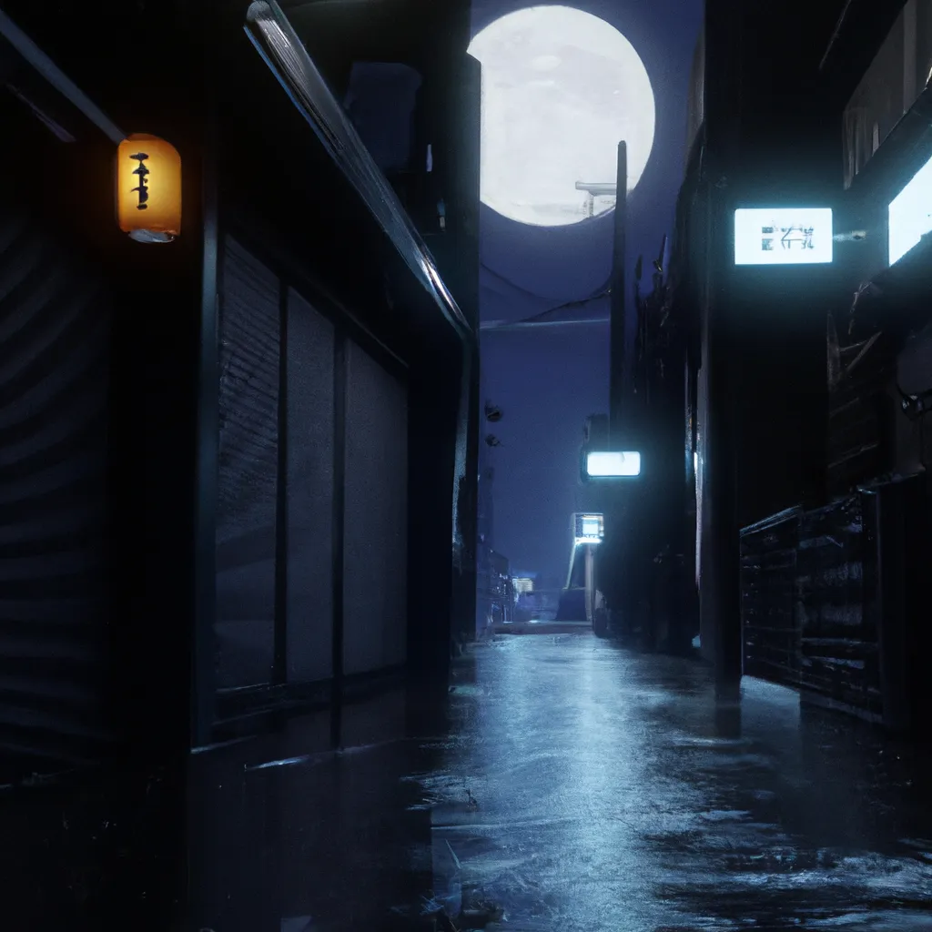 A japanese cyberpunk alley with light signs and wet... | OpenArt