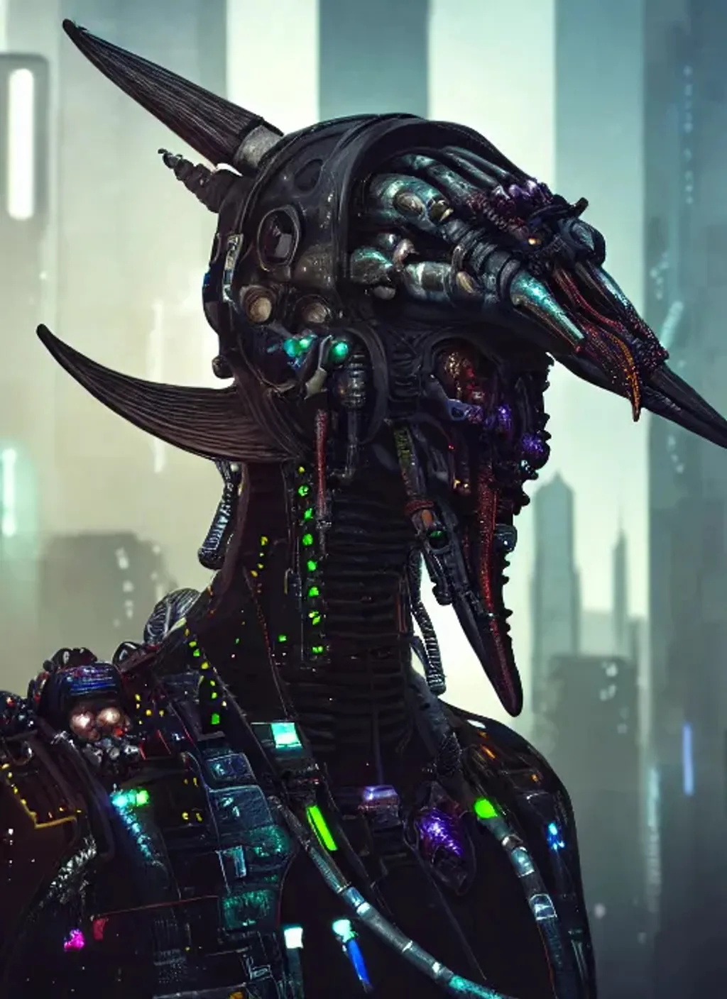 Extremely detailed portrait of cyberpunk big wild a... | OpenArt