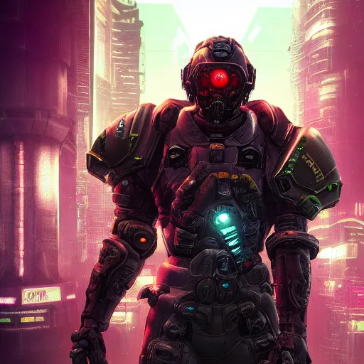 cyberpunk doom slayer | OpenArt