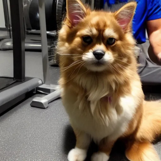 Buff Human-like Cats and Dogs at the gym. Weight Mac... | OpenArt