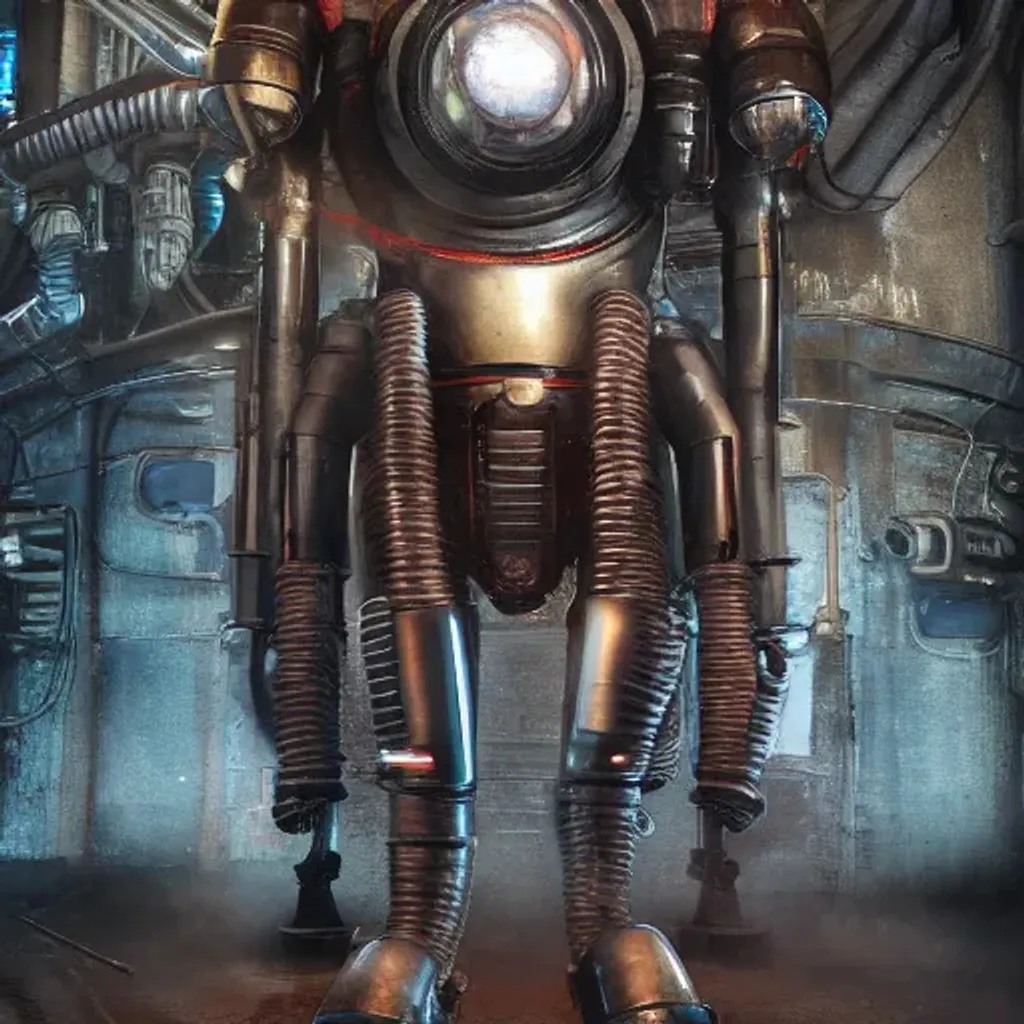 an intimidating biped monster with one large glowing... | OpenArt