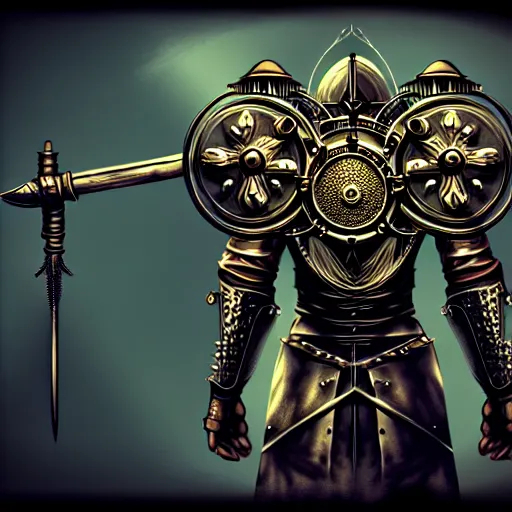 Knight, Metal, Intricate Detail, Concept Art, Steamp... | OpenArt