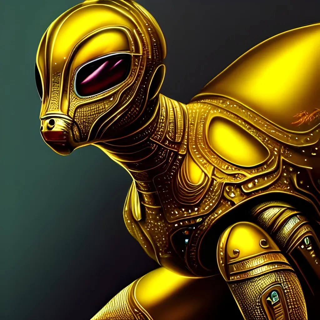 hyper realistic ant, golden detalited armour, comple... | OpenArt