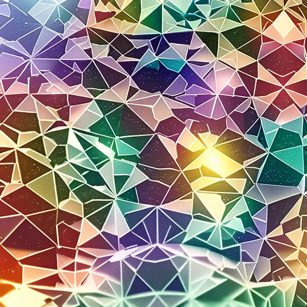 Crystal cluster, isometric tower, universe inside to... | OpenArt