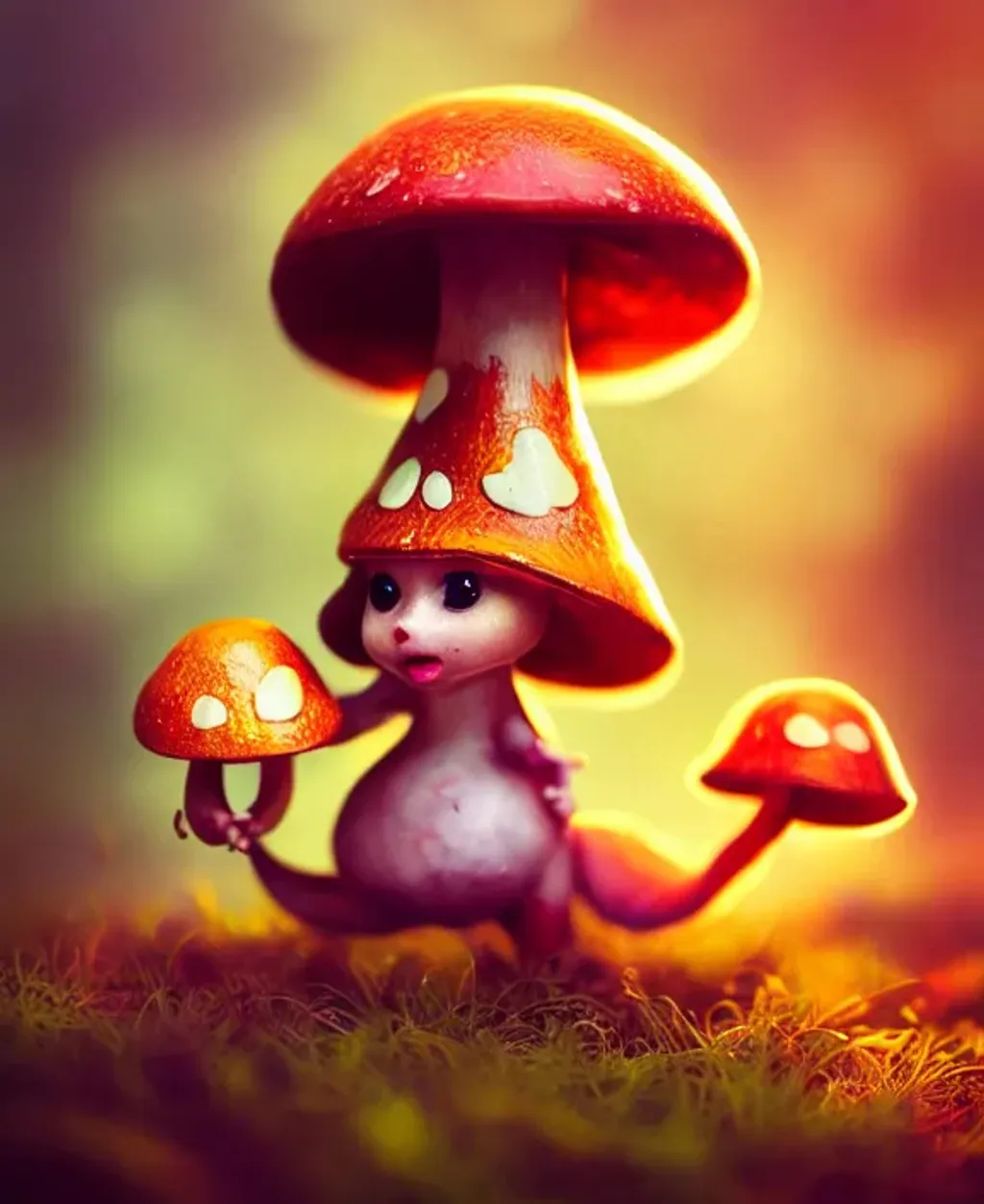 Disney Pixar style mushroom monster detailed, extra... | OpenArt
