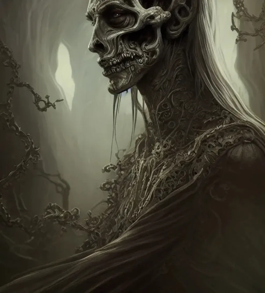Portrait of a mysterious male Spirit of Death who ap... | OpenArt
