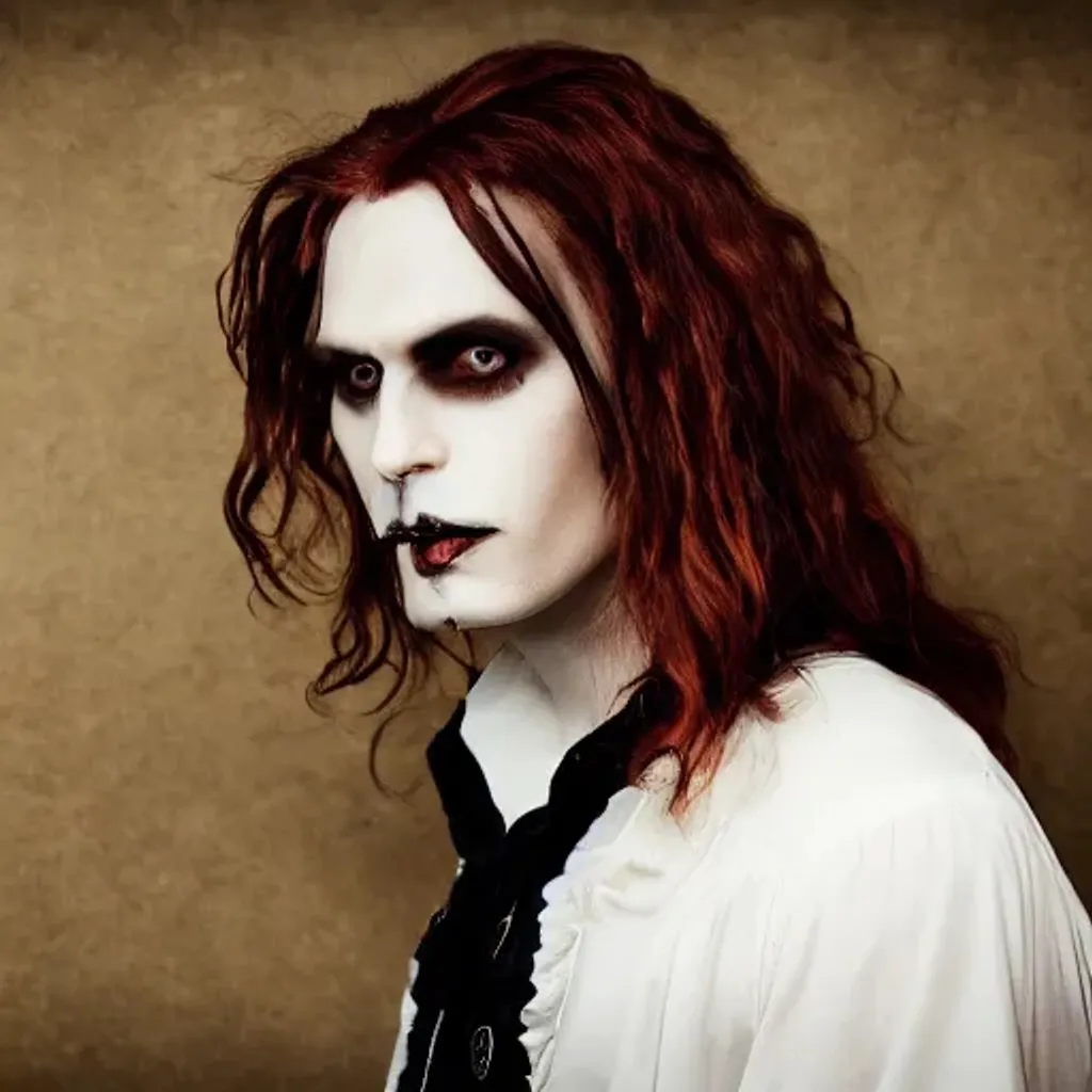 Portrait of {the vampire lestat} with {yellow} hair... | OpenArt