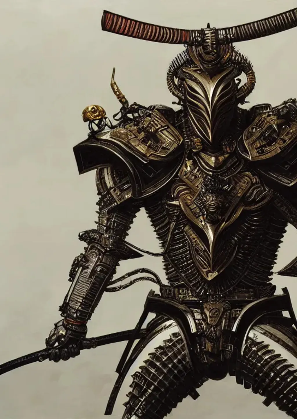 The guyver in intricate samurai armor, japan backdro... | OpenArt