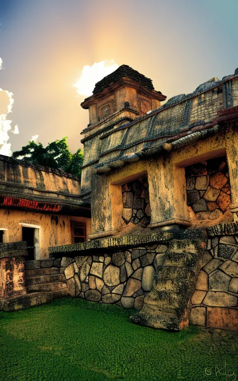 A blend of Mayan ruins and Spanish colonial architec... | OpenArt