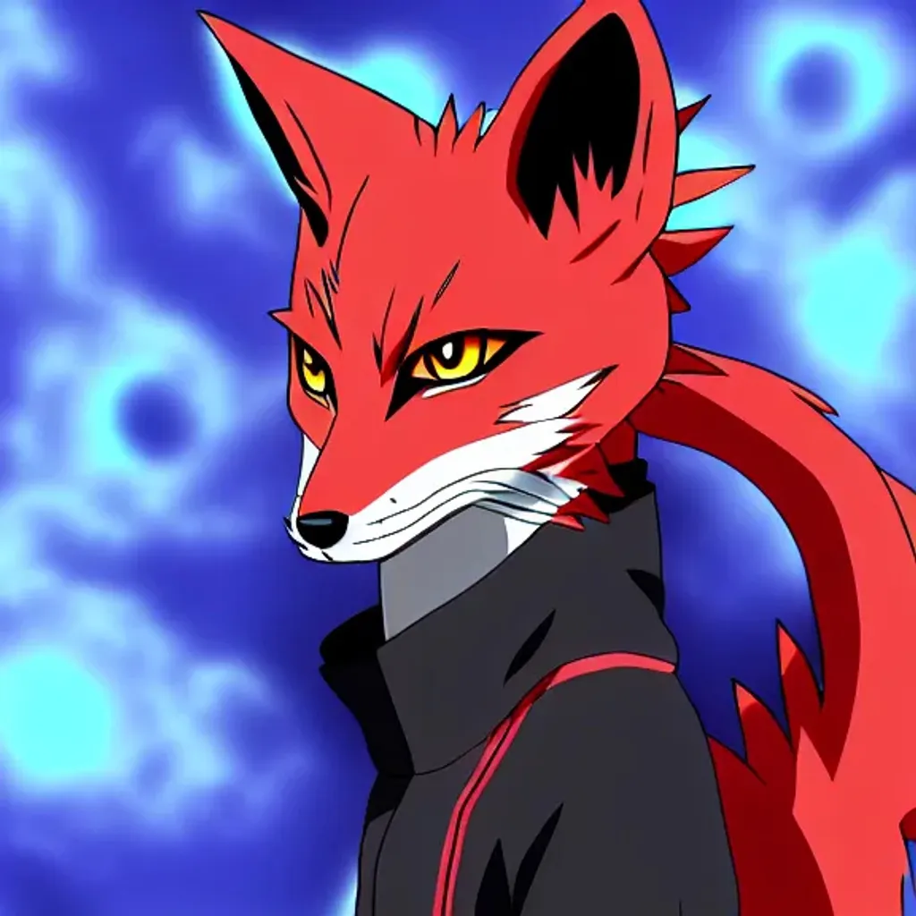 Badass anime fox/dragon Furry hybrid pfp in the styl... | OpenArt