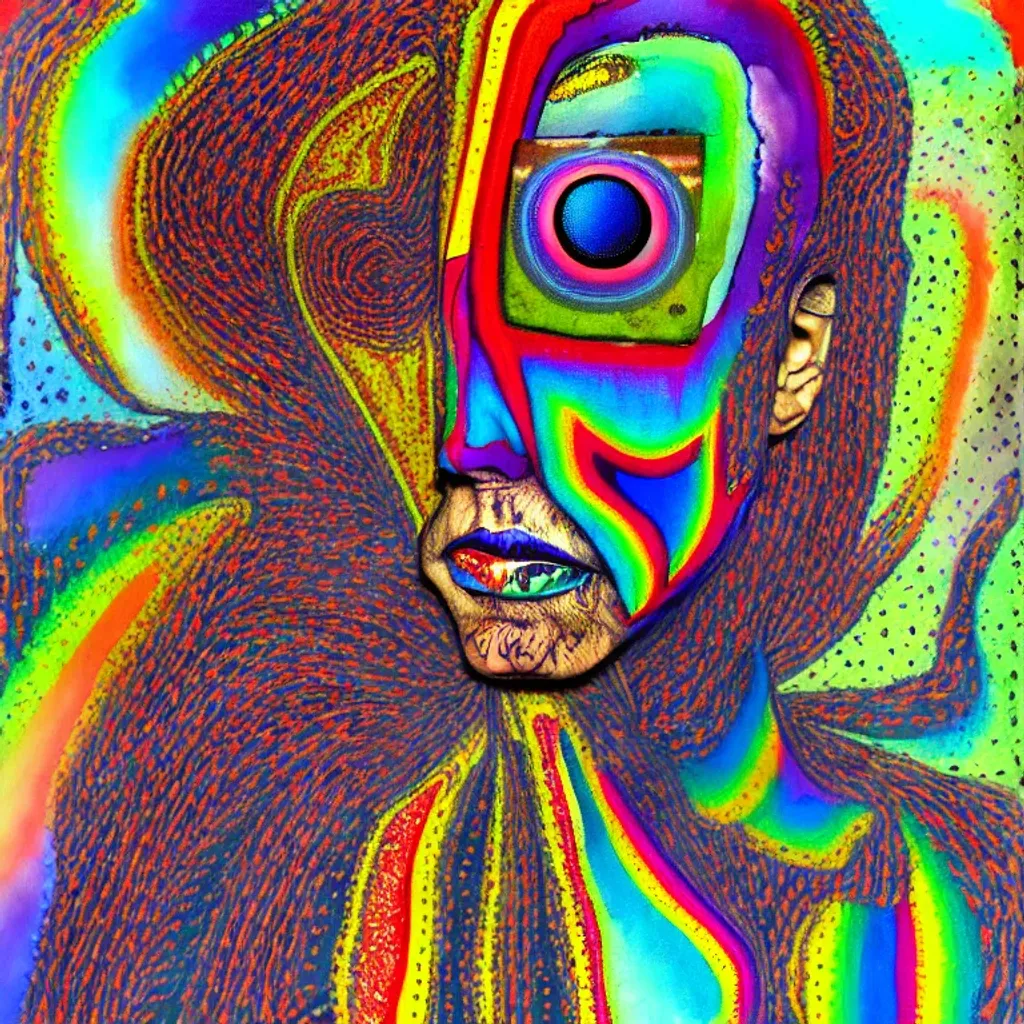 Rejected by everyone crazy psychedelic colorful pain... | OpenArt