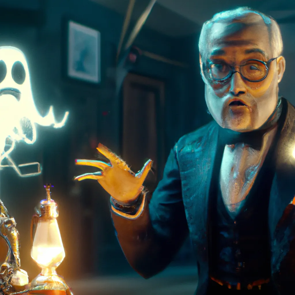 Hyperrealistic Digital art of a Very serious Ghost a... | OpenArt