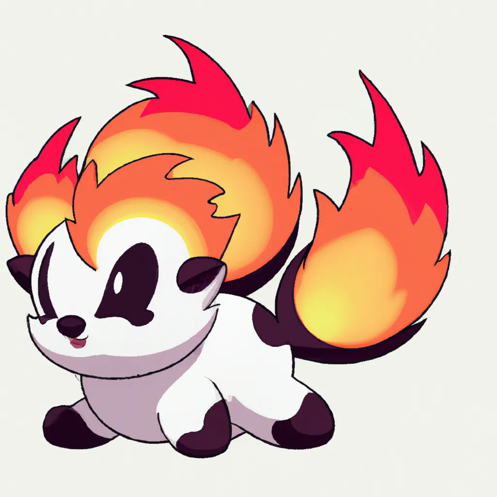 fire/ghost type spotted skunk, skunk pokemon, cute p... | OpenArt
