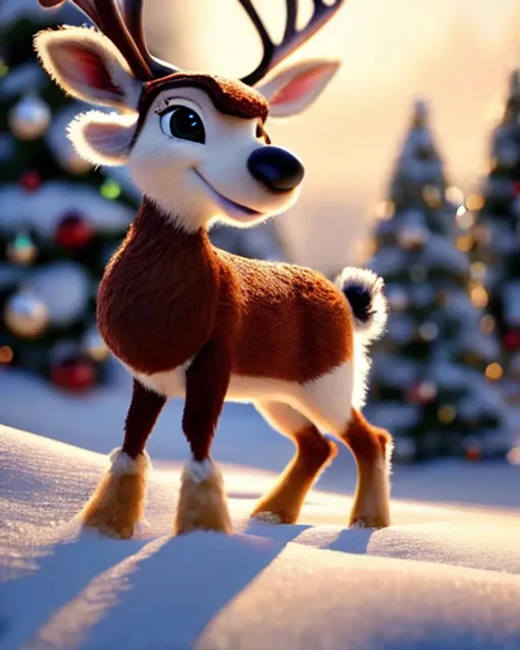 Disney pixar, exquisite new character, cute reindeer... | OpenArt