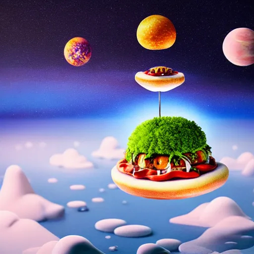 100mm photo of isometric floating island in space, s... | OpenArt