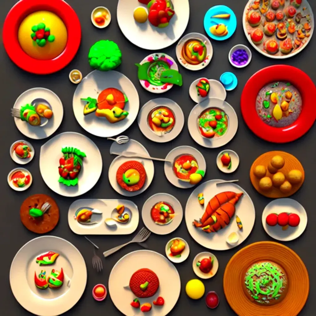 Maximalism sushi, digital art | OpenArt