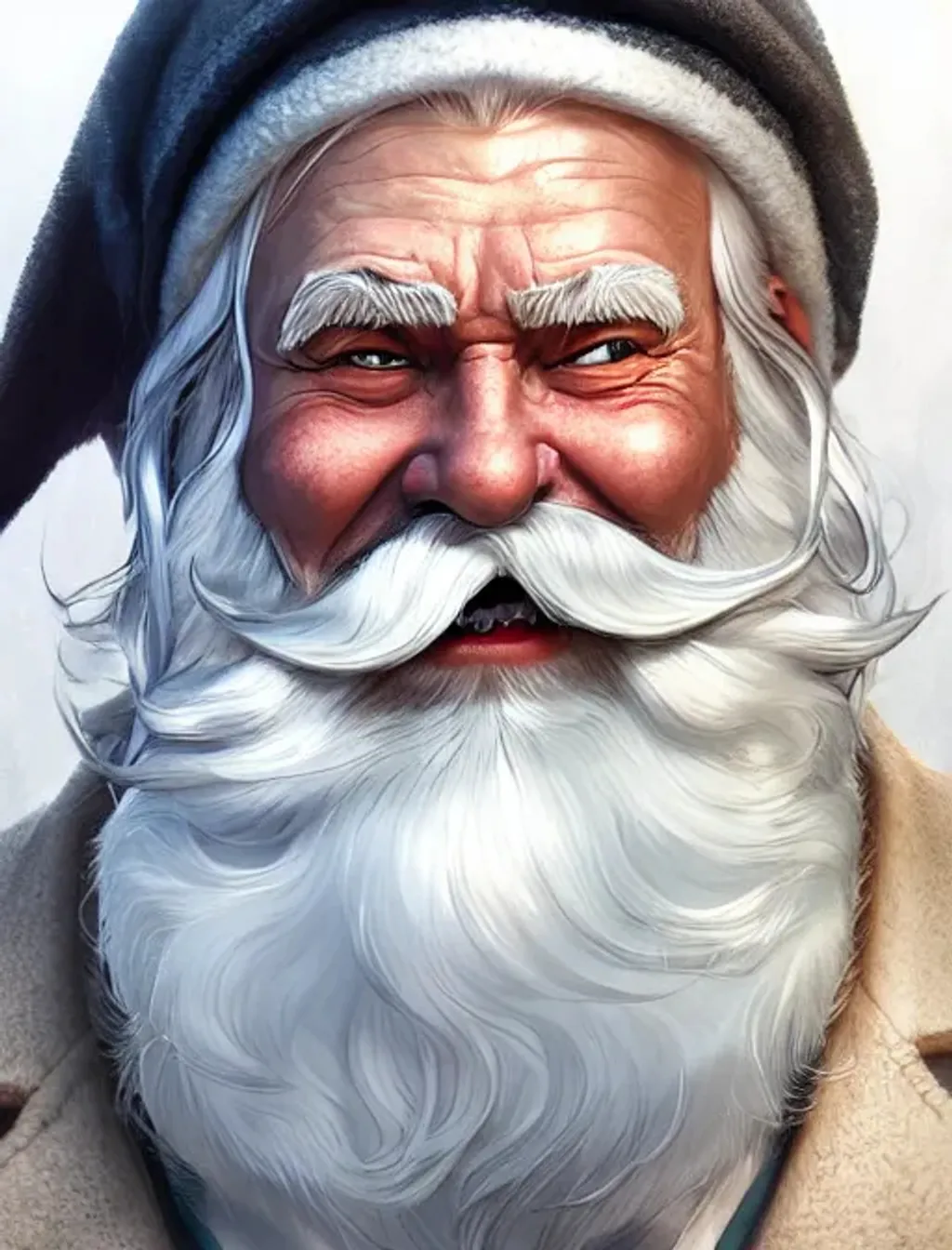 portrait of a {elderly slavic Santa, loving fatherly... | OpenArt