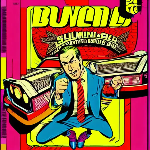 Retro comic style artwork, highly detailed Saul Good...