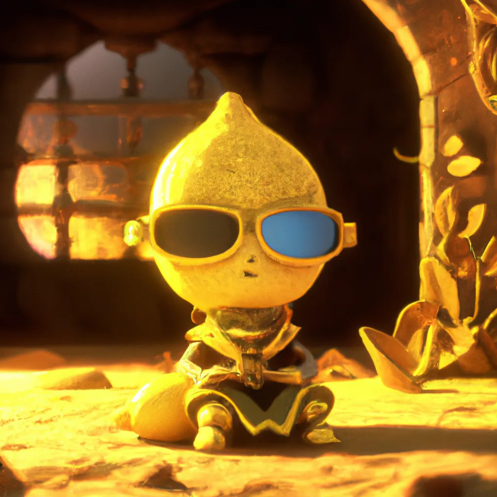 photo of a cute cuddly happy lemon knight character... | OpenArt